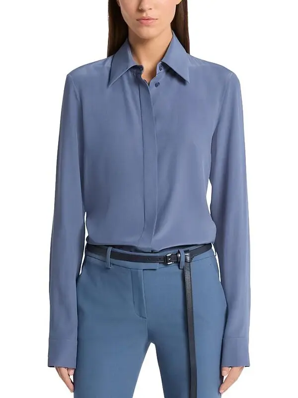 Michael Kors Hansen Silk Shirt - Steel