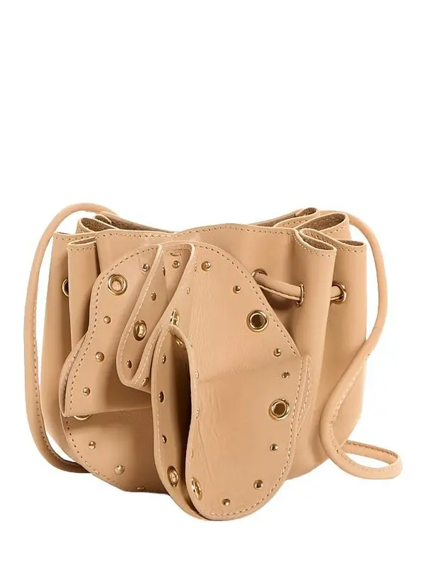 Farm Rio Flower Studded Leather Crossbody Bag - Blush Pink
