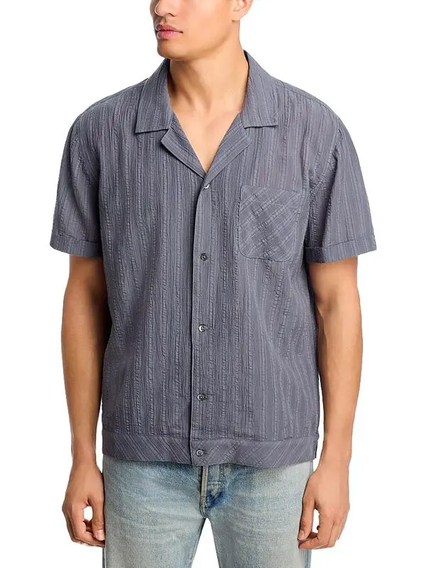 Rails Lemmy Button Front Camp Shirt - Cement Blue