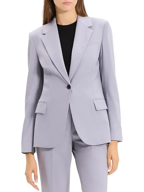 Theory Lynnia Blazer In Good Wool - Harbor Blue