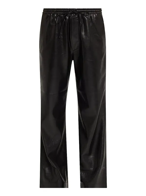 Nanushka Calie Alt-leather Wide-leg Pants - Black