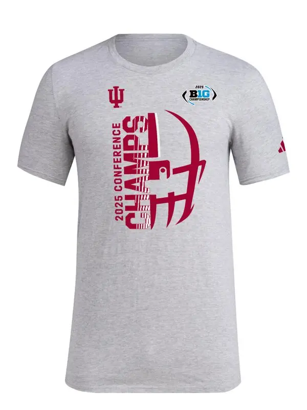 Adidas Indiana Hoosiers Conference Champions Pregame Tee - Medium Grey Heather / Multi