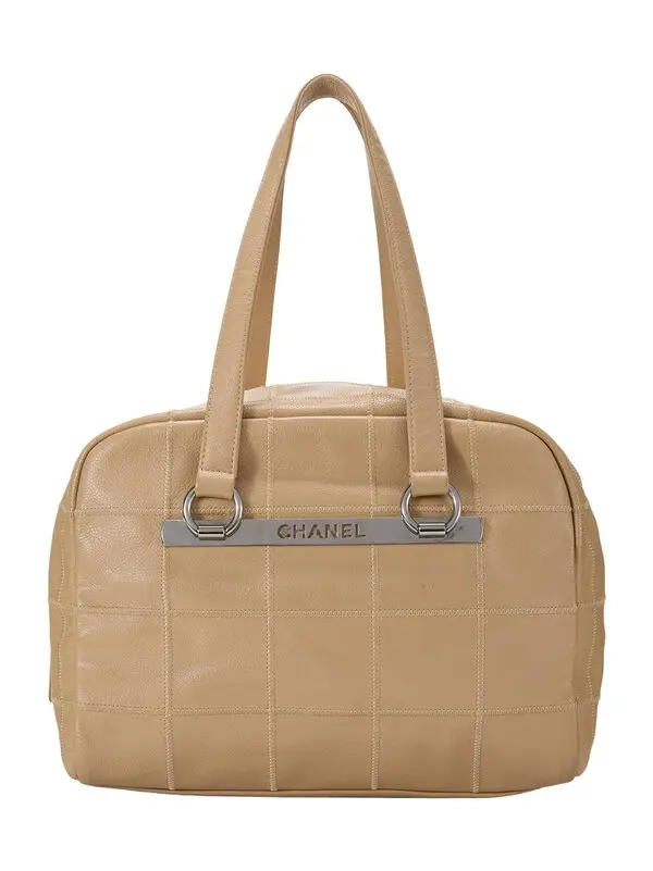 Chanel Caviar Chocolate Bar Boston Bag - Beige