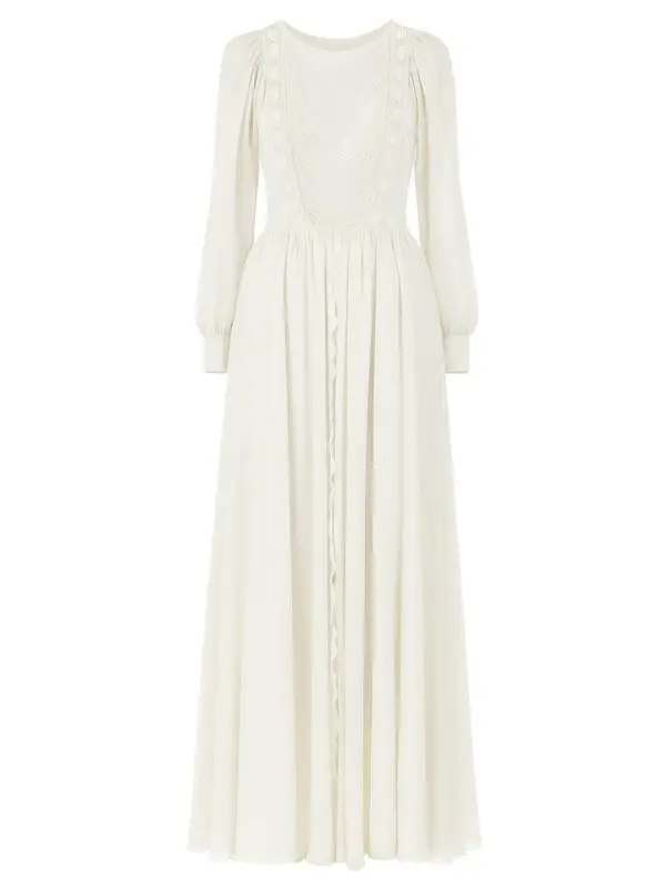 Valentino Garavani Silk Long Dress - White