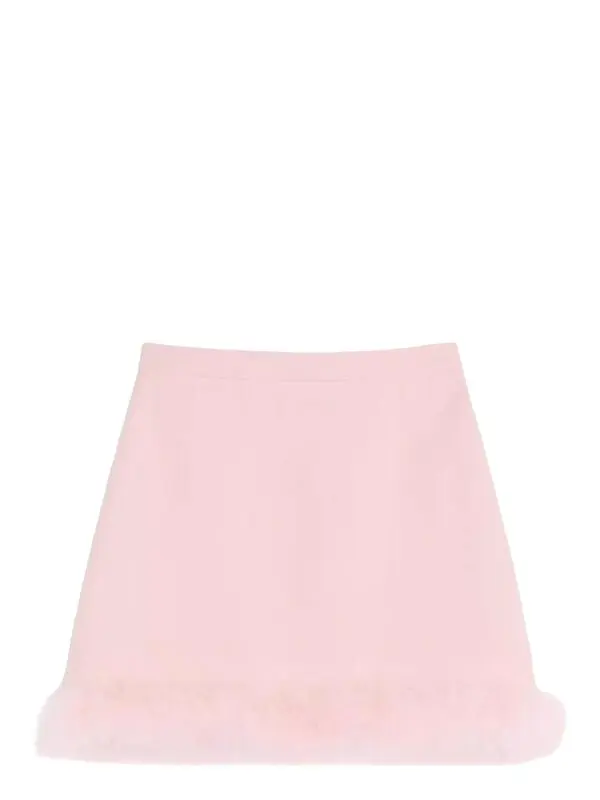 Valentino Garavani Miniskirt With Feathers - Pink