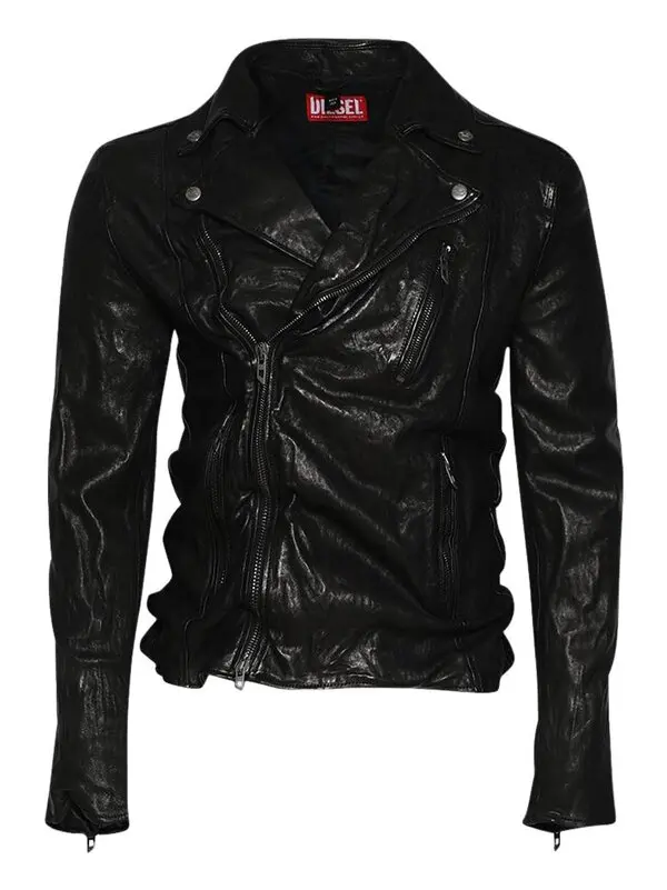 Diesel L-uncan 9xx Leather Jacket - Black