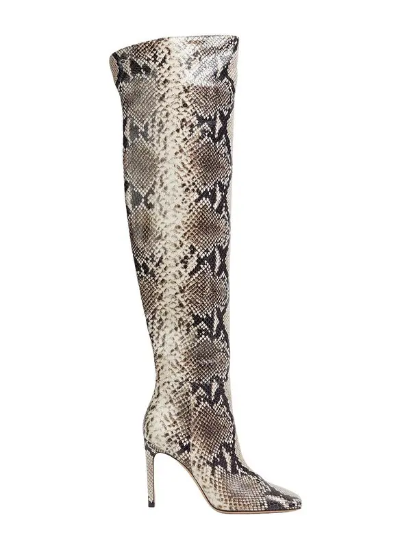 GIANVITO ROSSI Christina Snake-effect Over-the-knee Boots - Animal Print