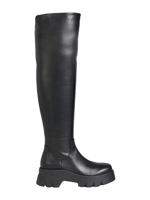 GIANVITO ROSSI Montey Leather Platform Over-the-knee Boots - Black