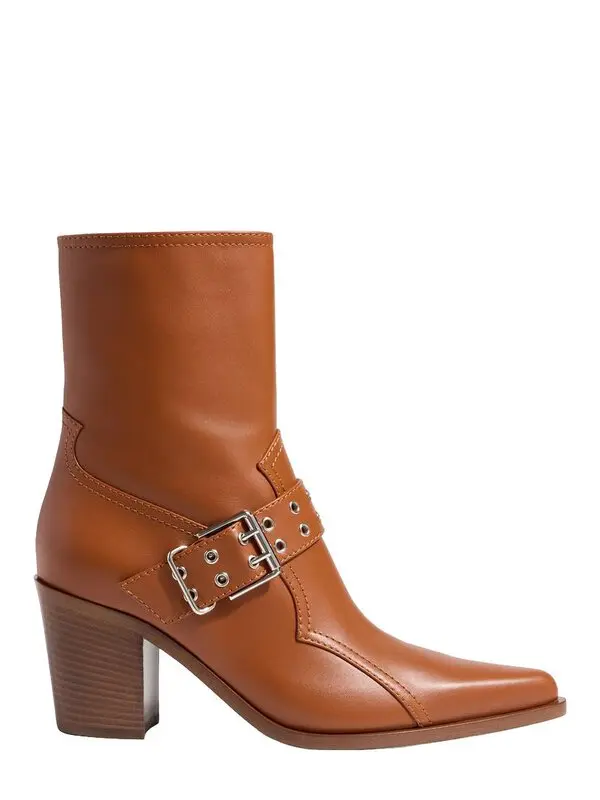 GIANVITO ROSSI Arizona Leather Ankle Boots - Tan