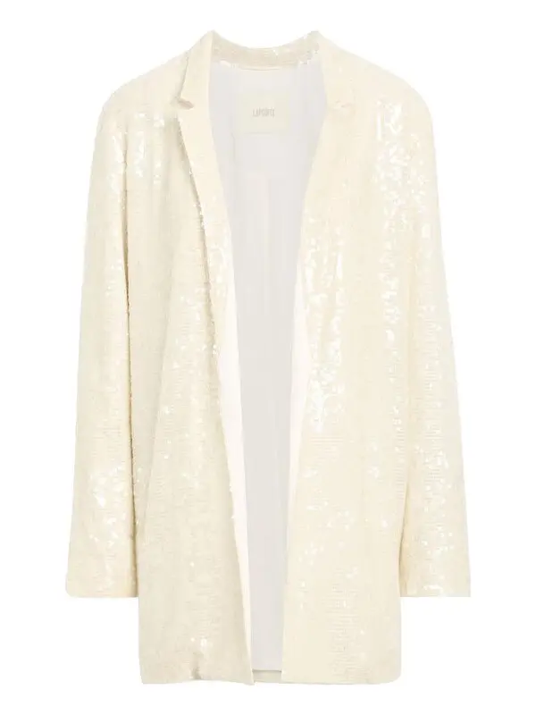 Lapointe Sequined Chiffon Blazer - Ivory