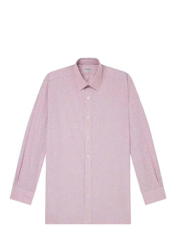 Charvet Checked Cotton-poplin Shirt - Pink