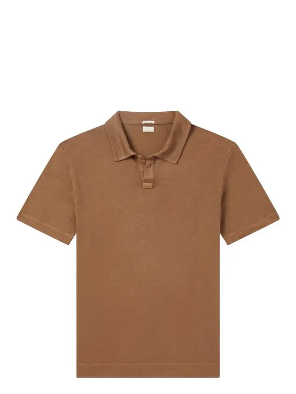 Massimo Alba Aruba Linen And Cotton-blend Polo Shirt - Brown