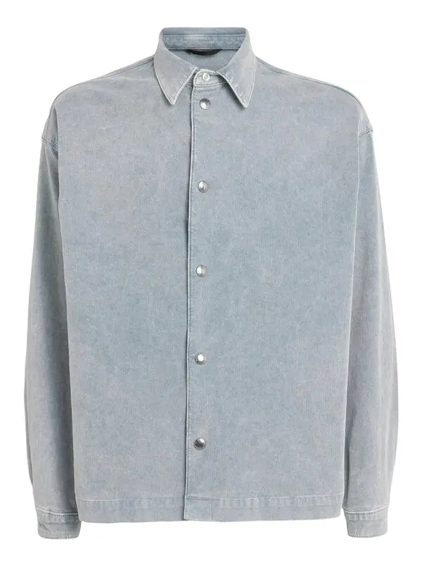 7 For All Mankind Cotton-blend Corduroy Shirt - Blue