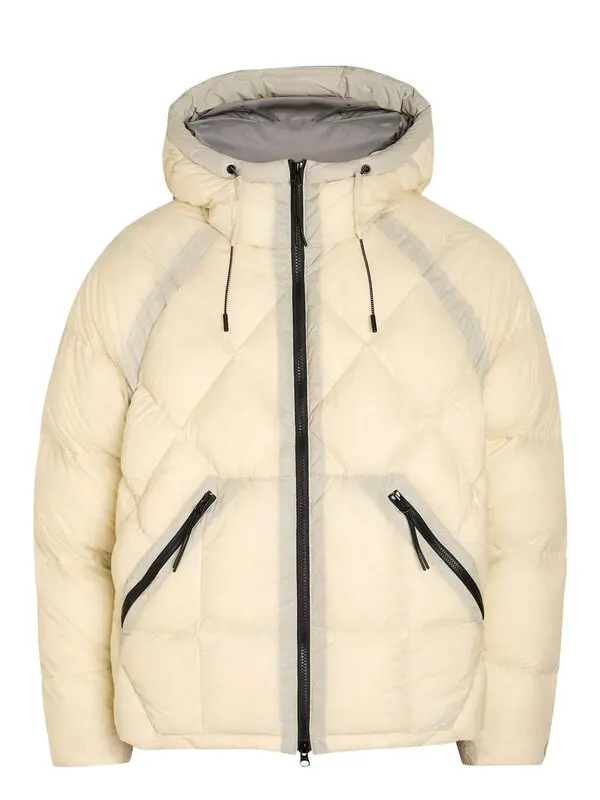 PICANTE Padded Hooded Nylon Jacket - Ivory