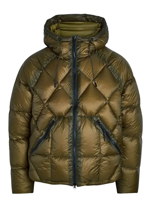 PICANTE Padded Hooded Nylon Jacket - Olive