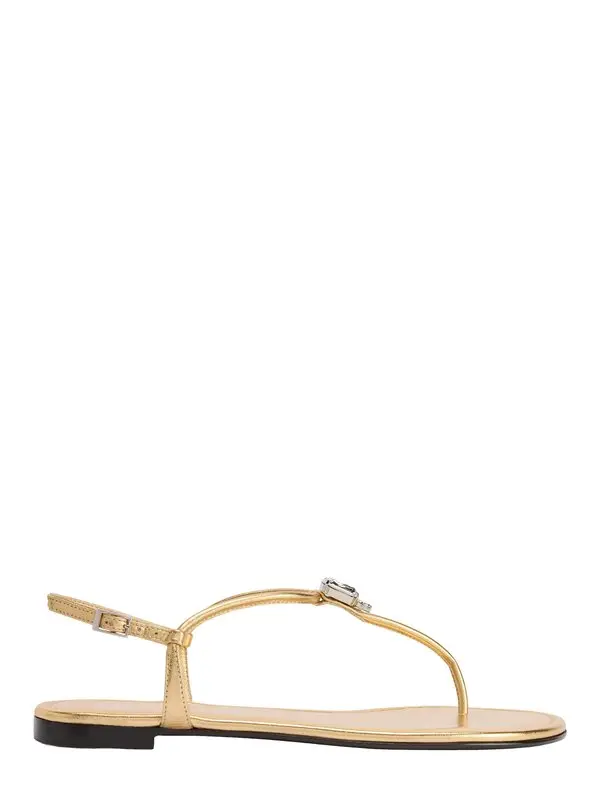 GIUSEPPE ZANOTTI Maeeve Flat Sandals - Gold