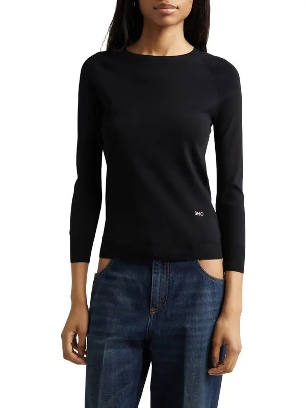 Stella McCartney Compact Knit Top - Black