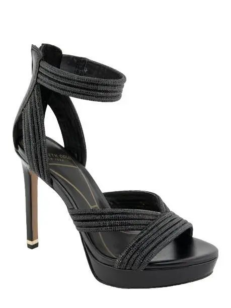 KENNETH COLE Nadine Platform Sandal - Black Crystals