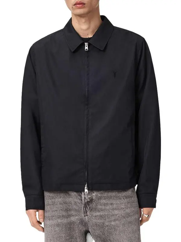 ALLSAINTS Trey Cotton Blend Jacket - Jet Black
