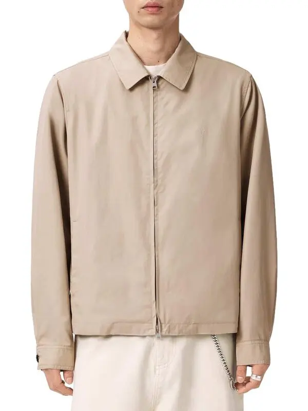 ALLSAINTS Trey Cotton Blend Jacket - Sandstone Brown