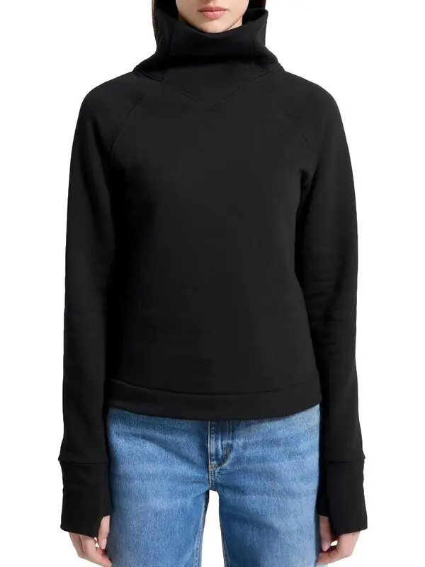 MARCELLA Washington Mock Neck Sweatshirt - Black
