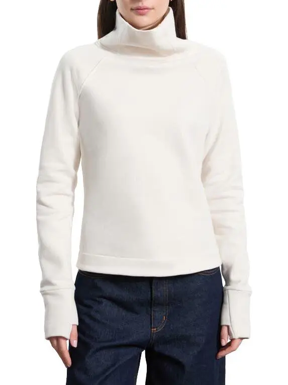 MARCELLA Washington Mock Neck Sweatshirt - Cream