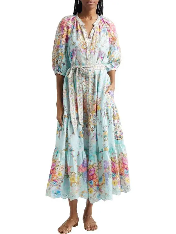 Camilla Linen Midi Shirt Dress - Bazaar Blooms