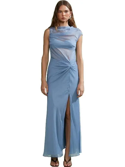 AMUR Amille Sheer Gown - Tropical Dusk