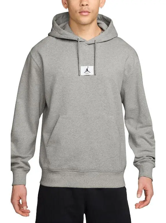 JORDAN Flight Fleece Hoodie - Grey Heather/black