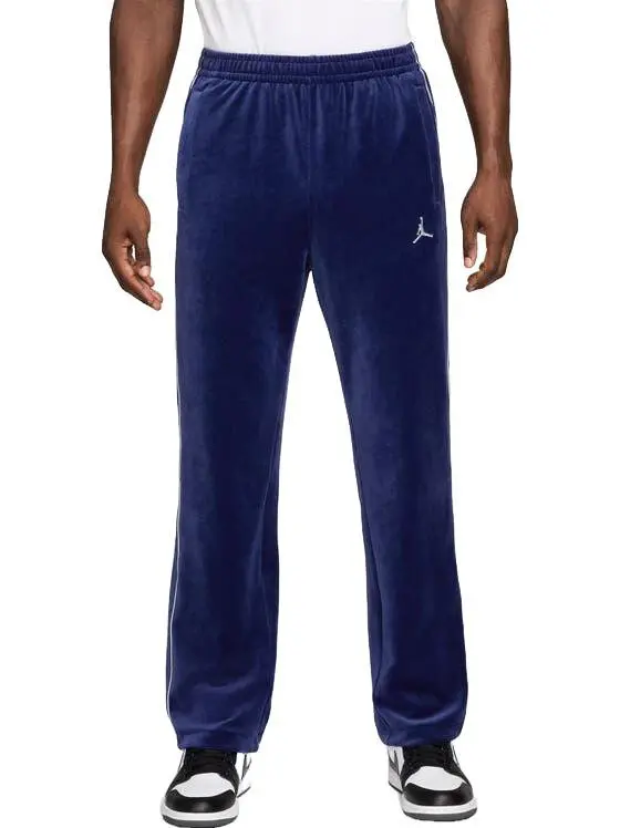 JORDAN Jumpman Embroidered Velour Track Pants - Blue Void/pure Platinum