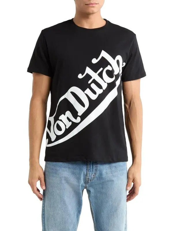 VON DUTCH Graphic T-shirt - Jet Black