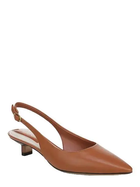 Franco Sarto Pura Slingback Kitten Heel Pumps - Cognac
