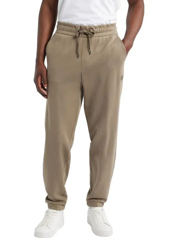 BOSS Locsin Cotton Joggers - Open Brown