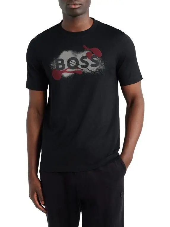 BOSS Thompson Emed Logo Graphic T-shirt - Black