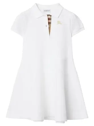 Burberry Cotton Piqué Polo Shirt Dress - White