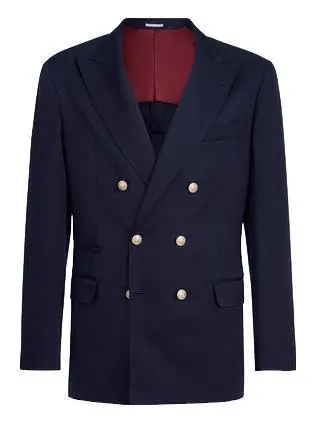 Brunello Cucinelli Twill Unconstructed Blazer - Navy Blue