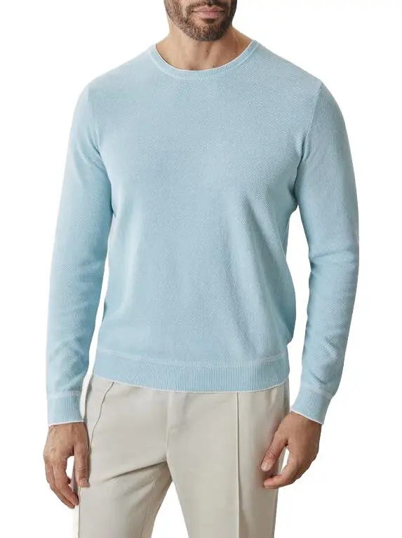 Robert Barakett Kaede Cotton Crewneck Sweater - Dusty Teal