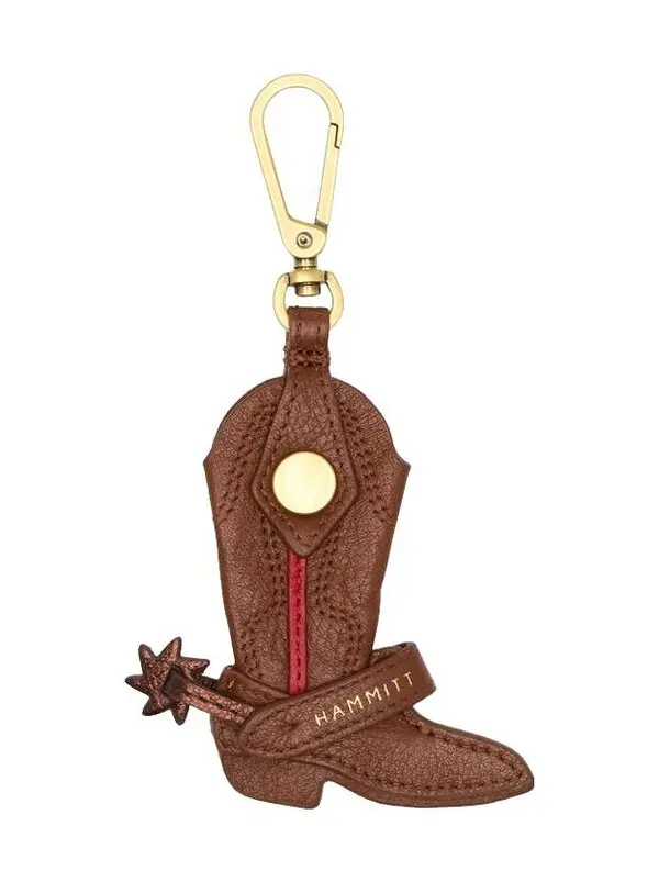 HAMMITT Lauri Boot Bag Charm - Chocolate Diamond Pebble/gold