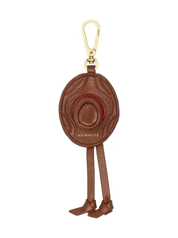 HAMMITT Cowboy Russ Bag Charm - Chocolate Diamond Pebble/gold