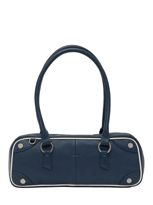 HAMMITT Small Meredith Leather Shoulder Bag - Nautical Navy/silver