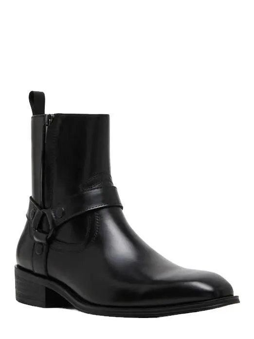 Steve Madden Essen Harness Boot - Black Leather