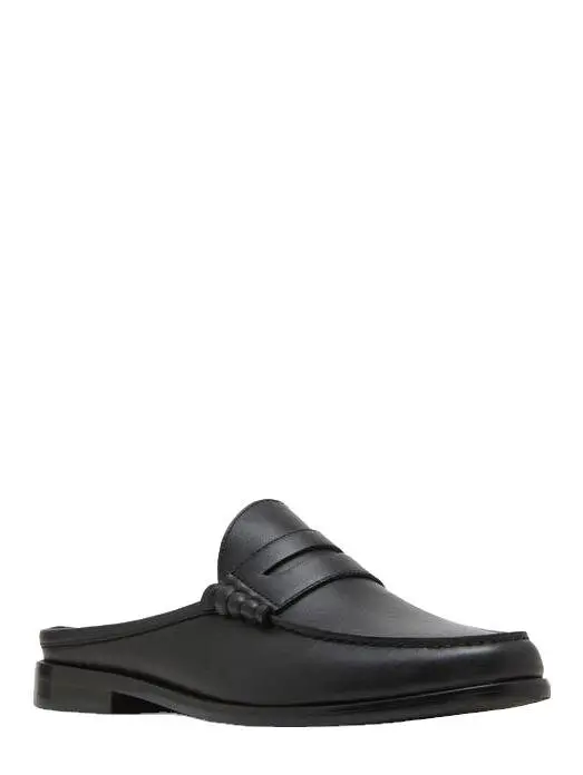 Steve Madden Abott Loafer Mule - Black Lea