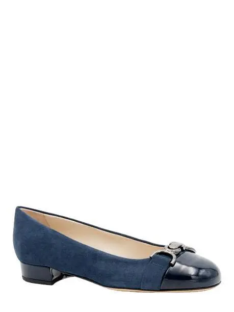 AMALFI BY RANGONI Miele Cap Toe Pump - Navy Cashmere Venice Gunmetal