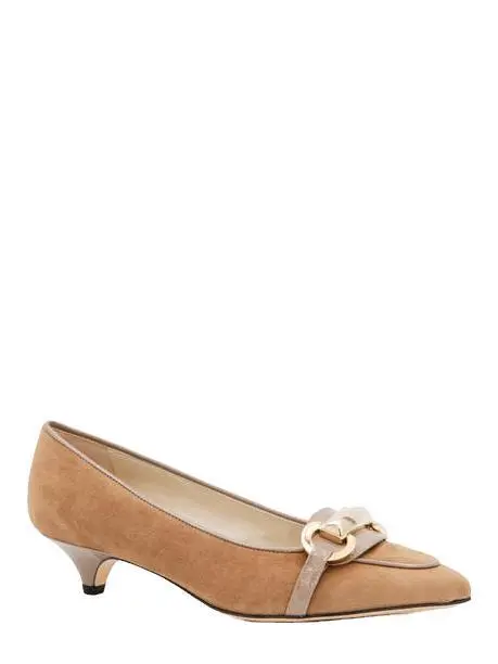 AMALFI BY RANGONI Astarte Pointed-toe Kitten Heel Pumps - Taosted Cashmere
