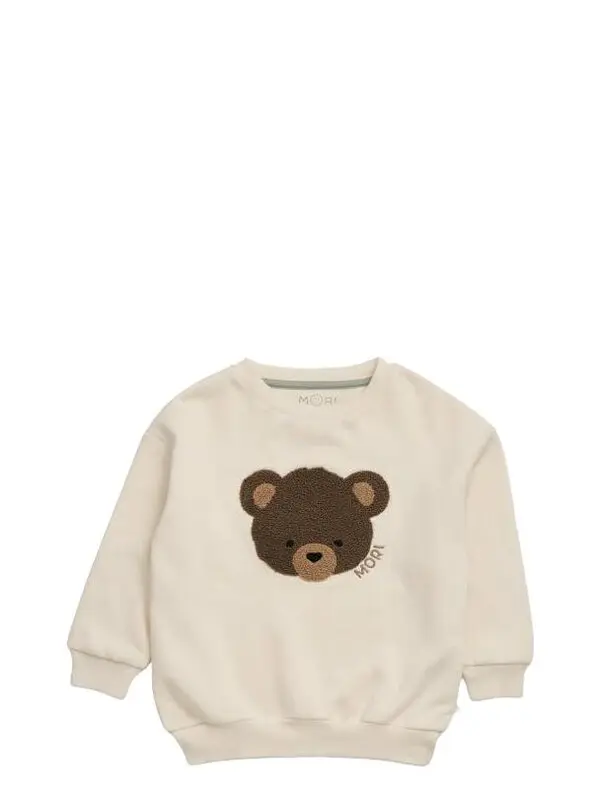 MORI Bear Oversized Sweatshirt - Bear Cream