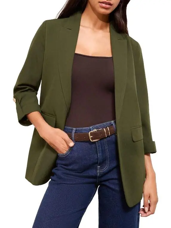 FRIENDS LIKE THESE Roll-tab Sleeve Blazer - Green
