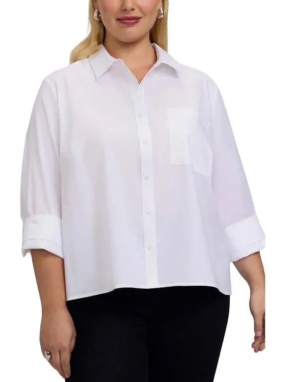 Foxcroft Jodie Button-up Shirt - White