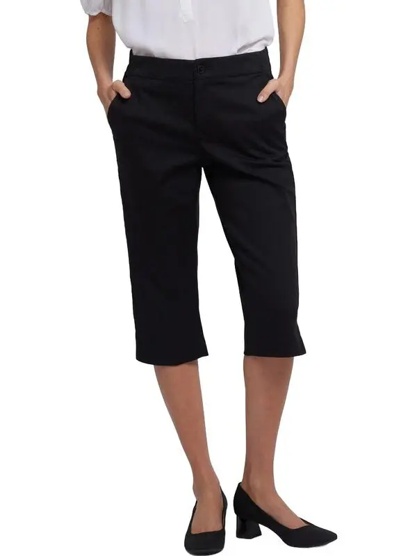 NYDJ Payton High-waisted Pedal Pusher Pants - Black
