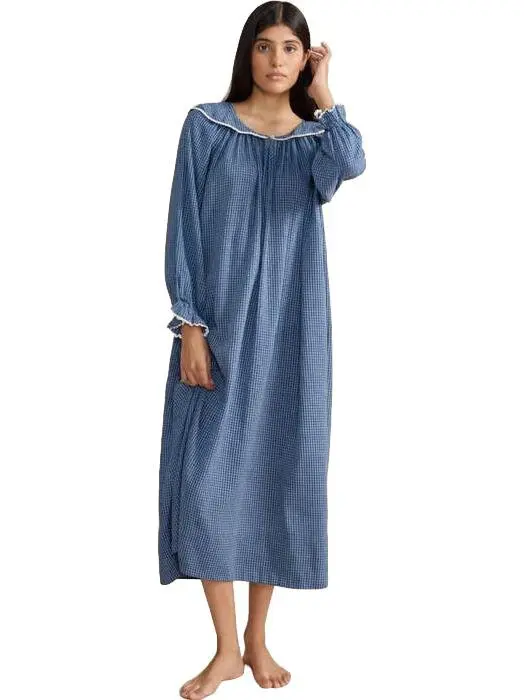 IF ONLY IF Katharine Nightdress - Denim Check