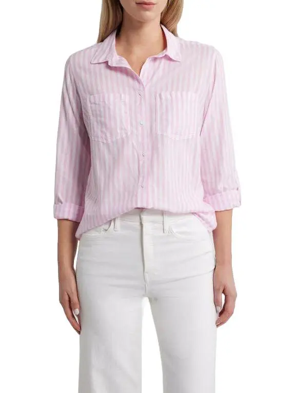 BEACHLUNCHLOUNGE Annalisa Stripe Shirt - Pink Icing